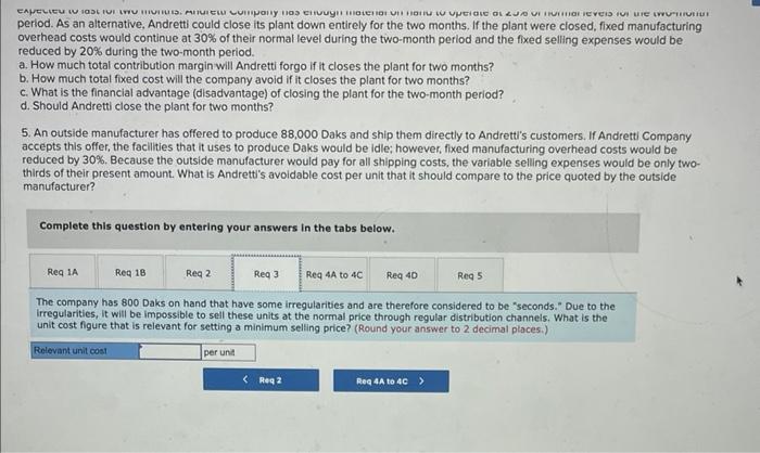 Solved Problem 11-18 (Algo) Relevant Cost Analysis in a | Chegg.com