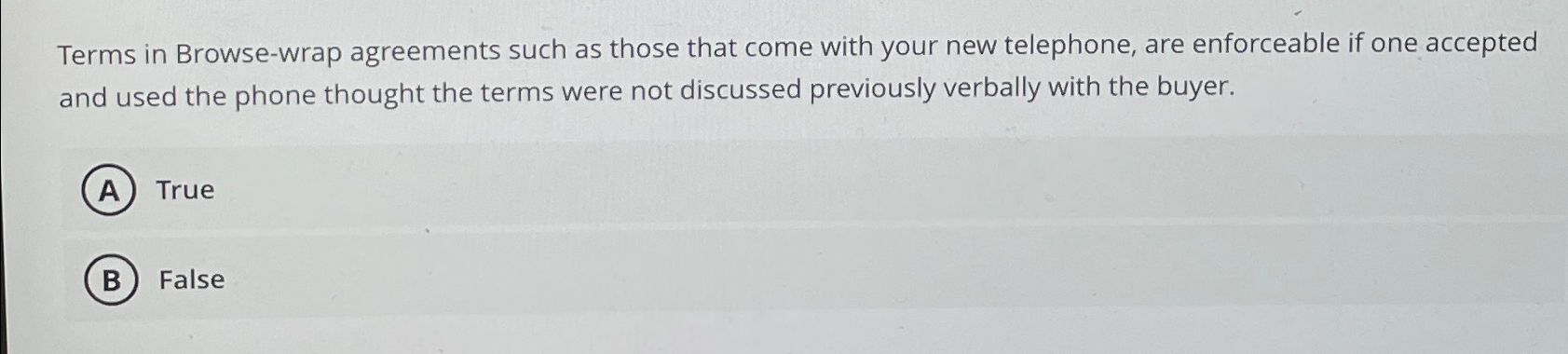 Solved Terms in Browse-wrap agreements such as those that | Chegg.com