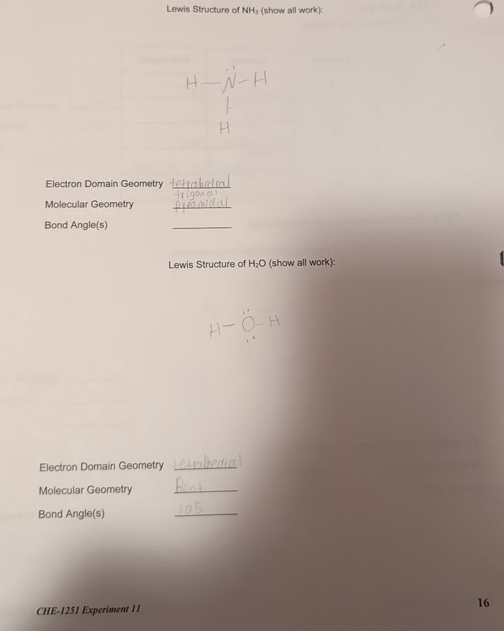 Solved Lewis Structure of NH3 (show all work):Electron | Chegg.com