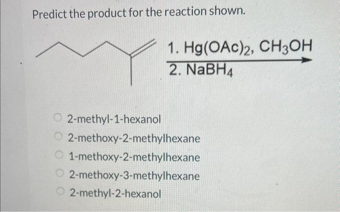 Solved Predict the product for the reaction shown. 1. | Chegg.com
