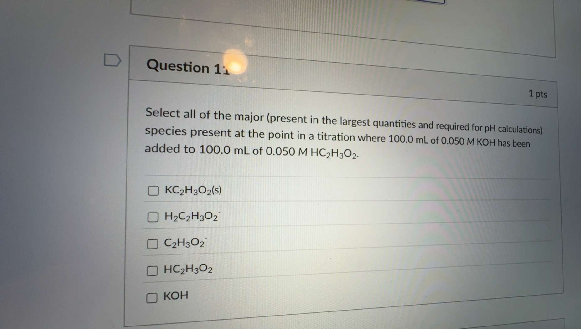 Solved Question 1i1 ﻿ptsSelect all of the major (present in | Chegg.com
