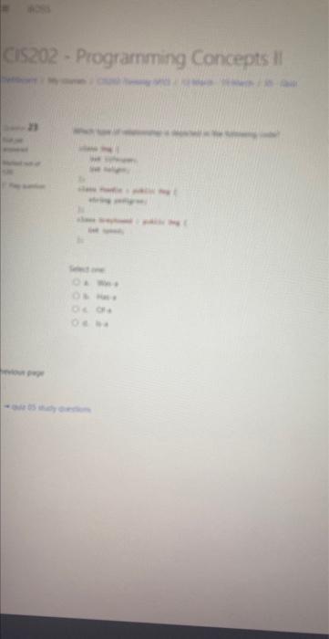 Solved Which type of relationship is depicted in the | Chegg.com