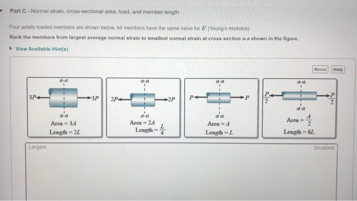 Solved Four axially loaded members are shown below. All | Chegg.com