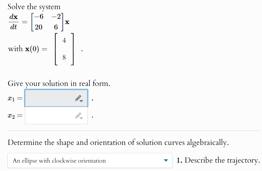 Solved Determine the shape and orientation of solution | Chegg.com