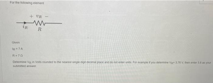 Solved For the following element Btyen if 1RA R=78 | Chegg.com