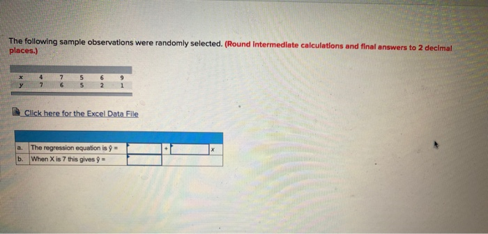 Solved The Following Sample Observations Were Randomly Chegg