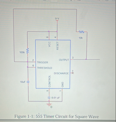 Figure 1-1: 555 ﻿Timer Circuit for Square Wave.How to | Chegg.com