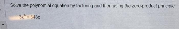 Solved Solve the polynomial equation by factoring and then | Chegg.com