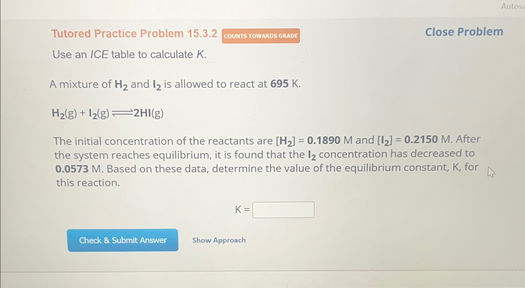Solved Tutored Practice Problem 15.3.2Close ProblemUse an | Chegg.com