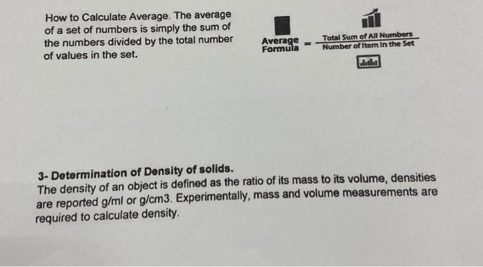 Solved How to Calculate Average. The average of a set of | Chegg.com