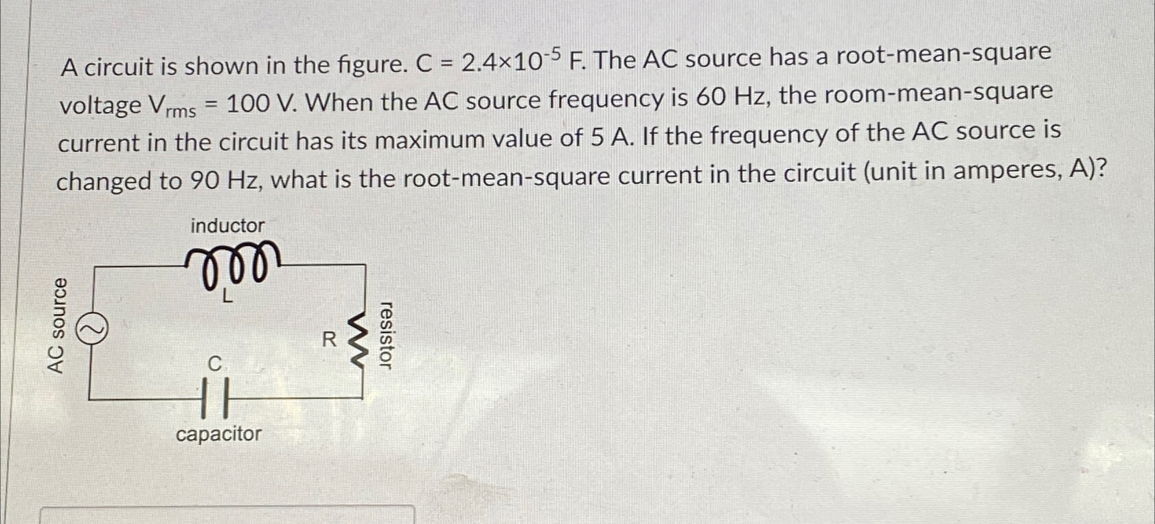 Solved A circuit is shown in the figure. C=2.4×10-5F. ﻿The | Chegg.com