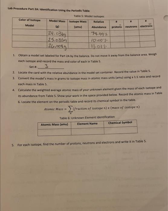 Solved Lab Procedure Part 2A: Identification Using the | Chegg.com
