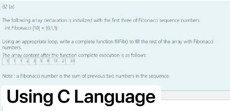 Solved B2 (a) The following array declaration is initialized | Chegg.com