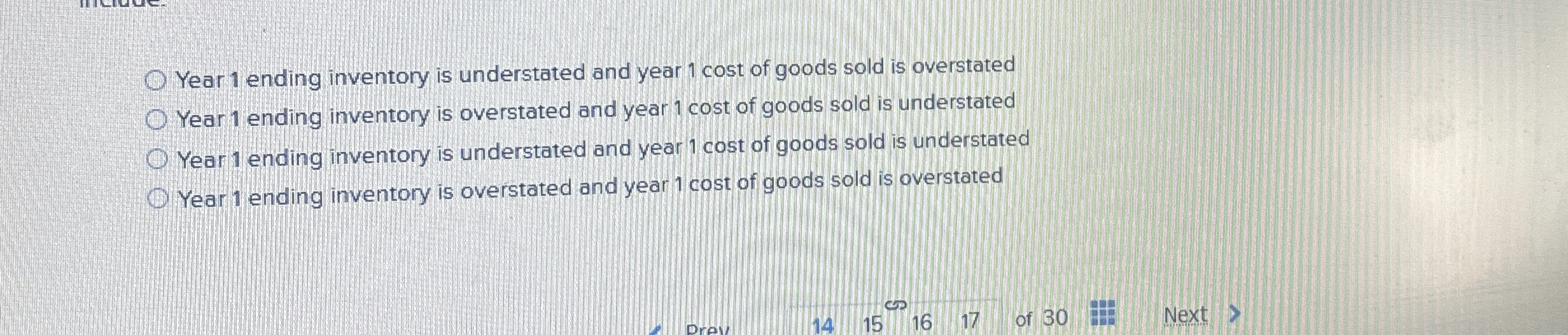 Solved Year 1 ﻿ending inventory is understated and year 1 | Chegg.com