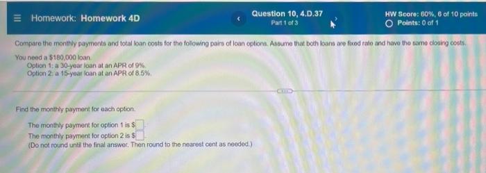Solved Homework: Homework 4D Question 10, 4.D.37 Part 1 of 3 | Chegg.com