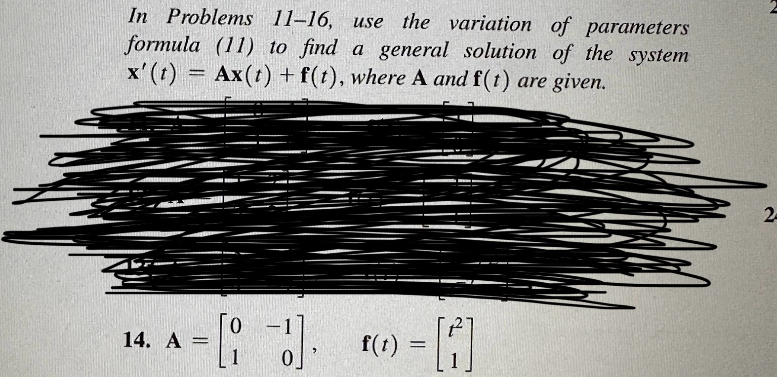 Solved In Problems 11-16, ﻿use the variation of parameters | Chegg.com