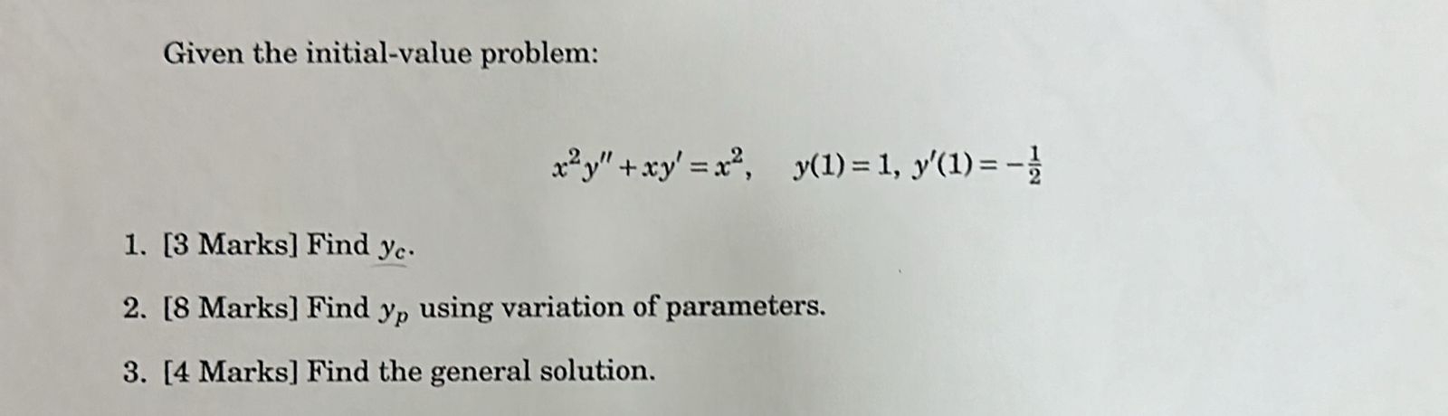 Solved Given the initial-value | Chegg.com