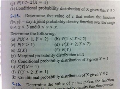 Solved P(y > 2|x = 1) Conditional probability distribution | Chegg.com
