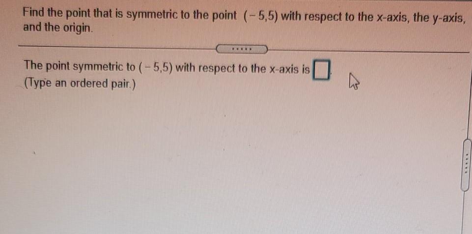 Solved Determine visually whether the graph is symmetric | Chegg.com