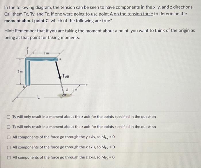 Solved In the following diagram, the tension can be seen to | Chegg.com