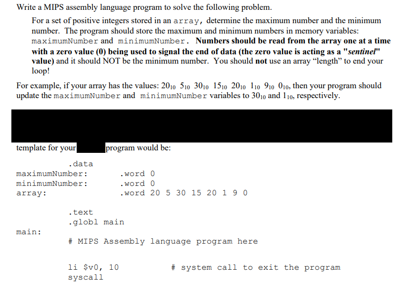 Solved Need some help with this MIPS program:Write a MIPS | Chegg.com