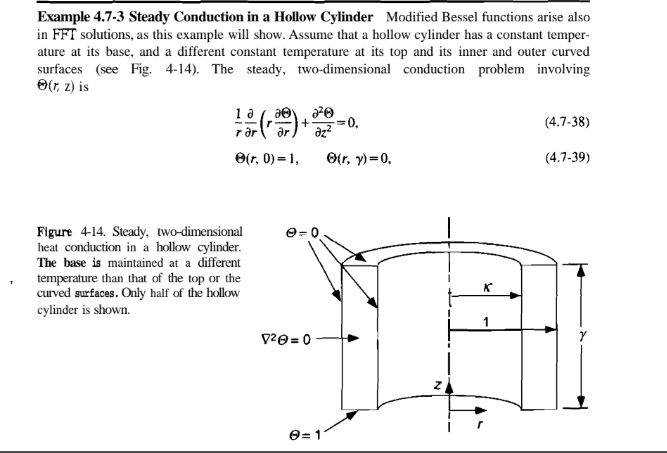 Solved Example 4.7-3 ﻿Steady Conduction in a Hollow Cylinder | Chegg.com
