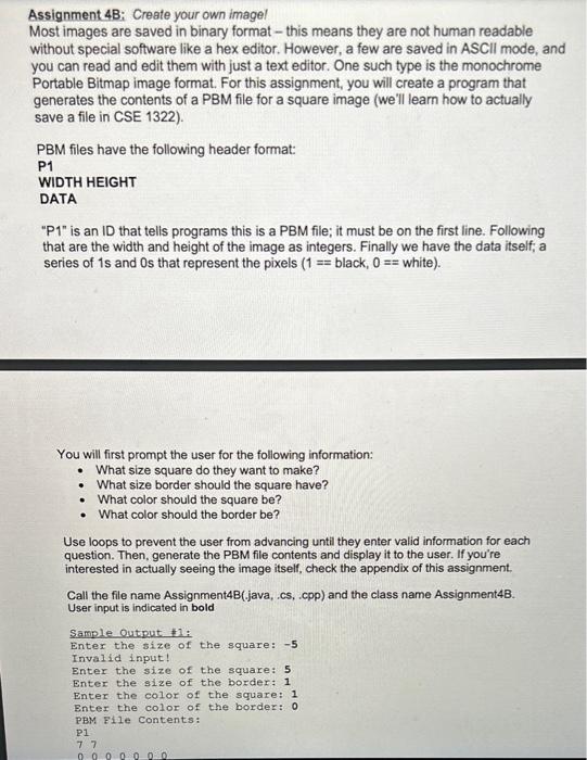 Solved Assignment 4B: Create your own imagel Most images are | Chegg.com