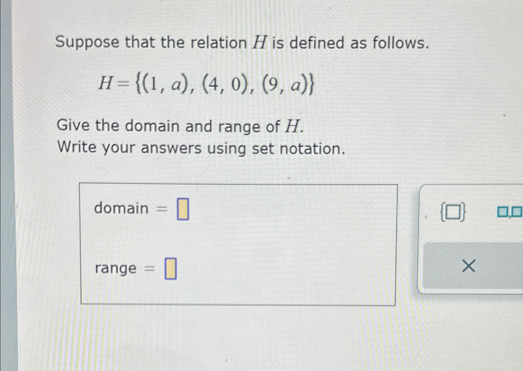 Solved Suppose that the relation H ﻿is defined as | Chegg.com