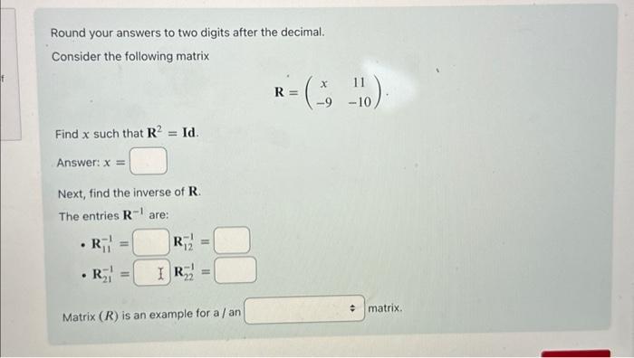 Solved Round your answers to two digits after the decimal. | Chegg.com