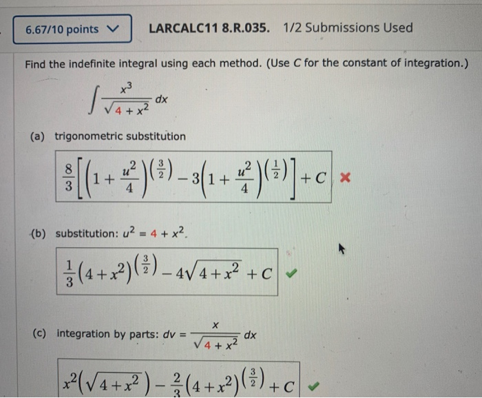 Solved 6.67/10 points LARCALC11 8.R.035. 1/2 Submissions | Chegg.com Solved 6.67/10 points LARCALC11 8.R.035. 1/2 Submissions | Chegg.com
