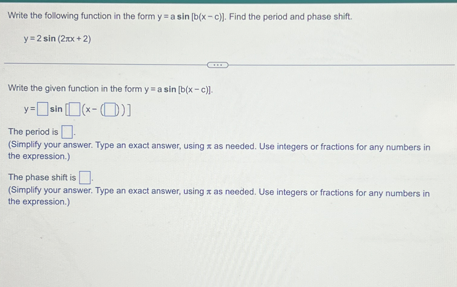 Solved Write the following function in the form | Chegg.com
