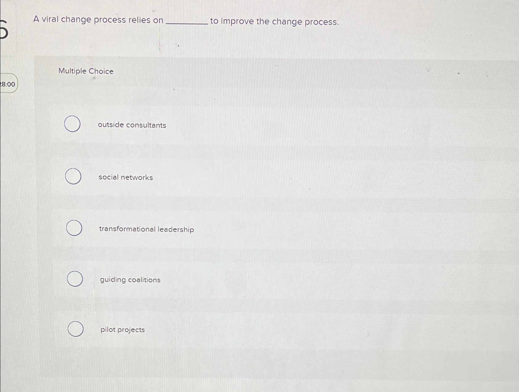Solved A viral change process relies onto improve the change | Chegg.com
