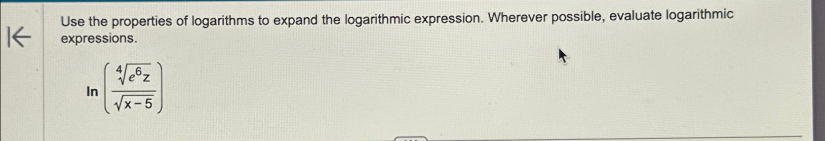 Solved Use the properties of logarithms to expand the | Chegg.com