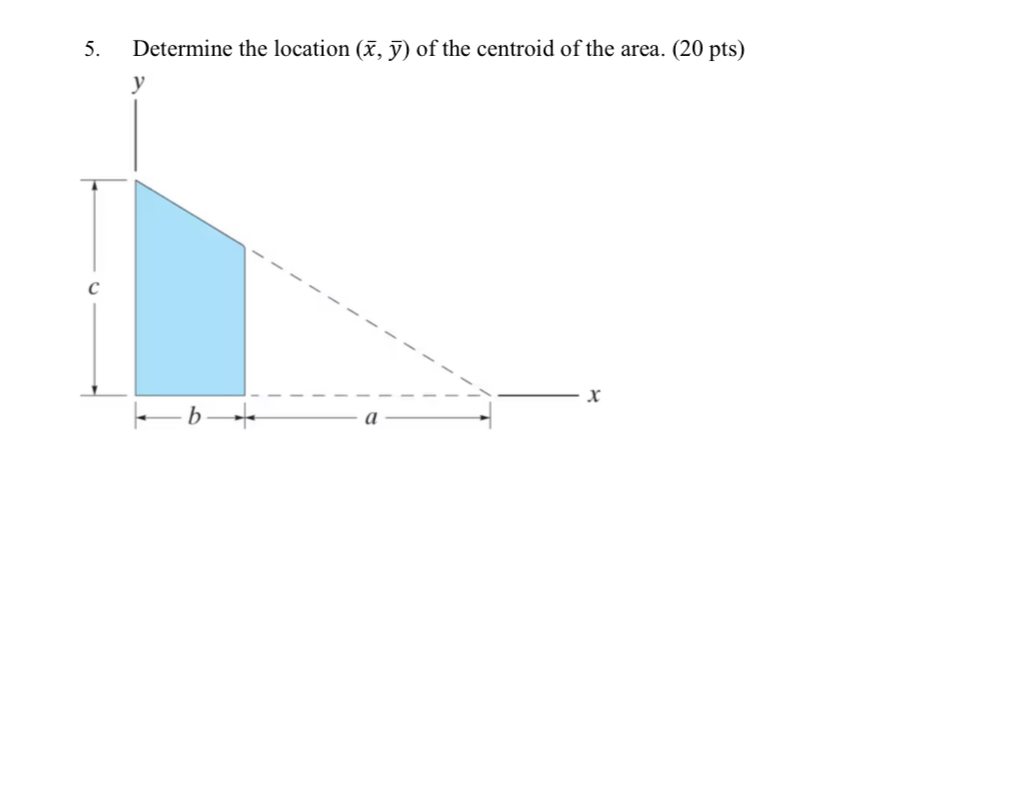 Solved Determine the location (x‾,bar (y)) ﻿of the centroid | Chegg.com