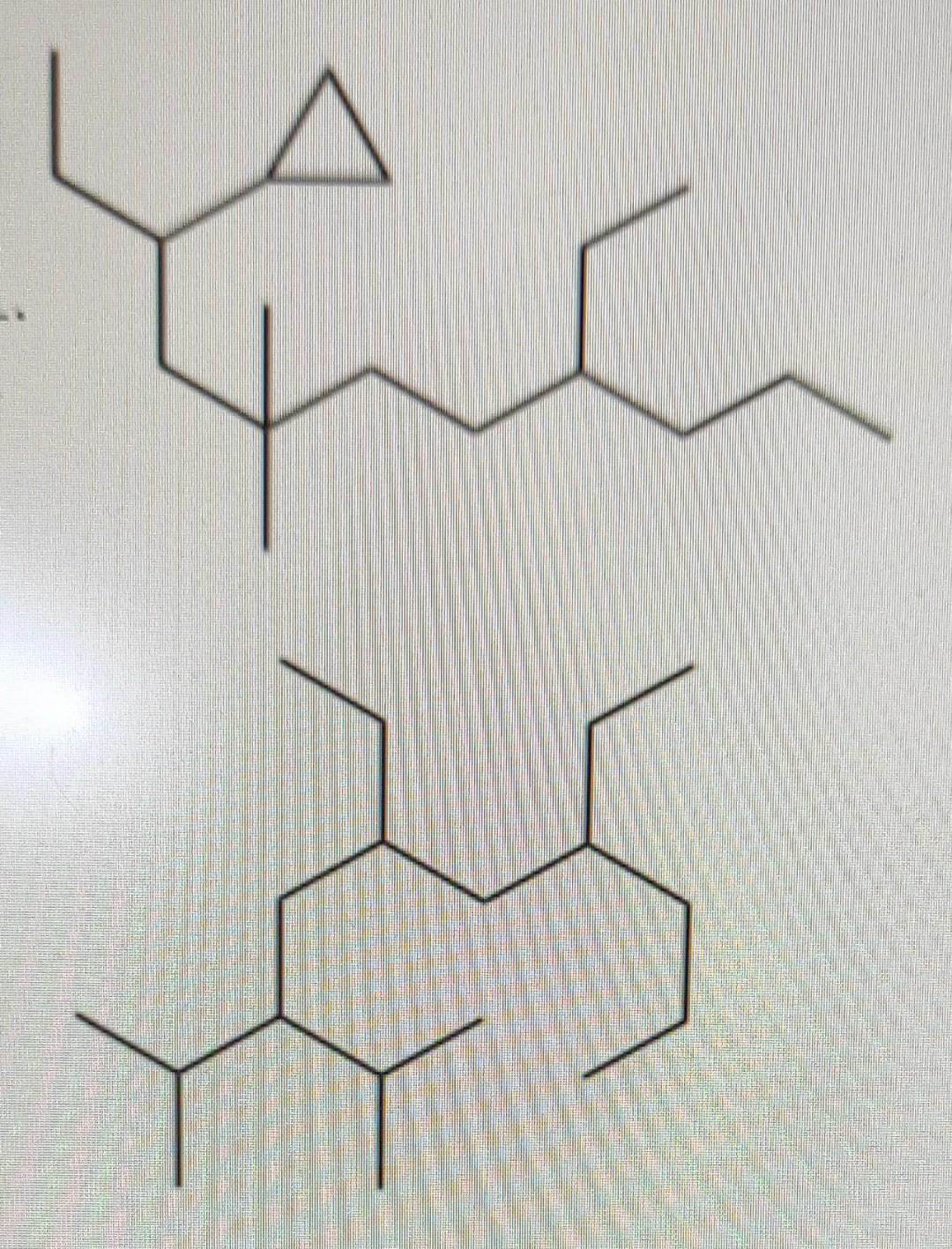 Solved Determine the IUPAC names of the two structures. | Chegg.com
