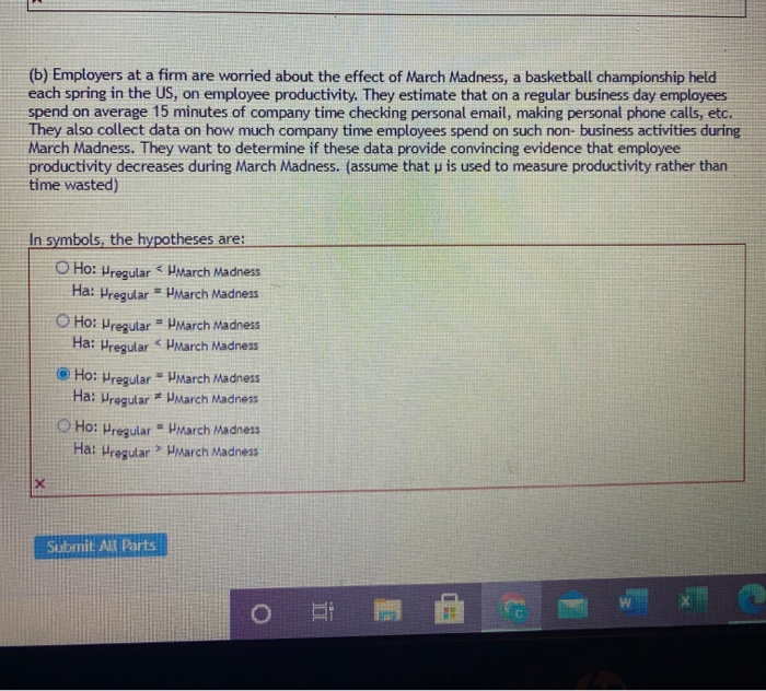 Solved 417 Identify Hypotheses Part I Write The Null And 