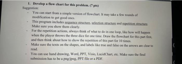 Solved Develop a Java program for a 3-dice game. This | Chegg.com
