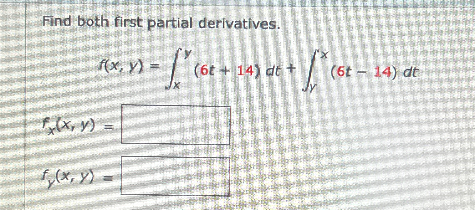 Solved Find both first partial | Chegg.com