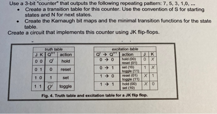 Solved please help with using a 3 bit "counter" that outputs | Chegg.com