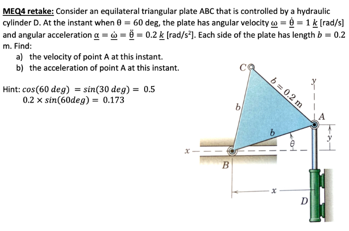 Solved Meq4 ﻿retake Consider An Equilateral Triangular