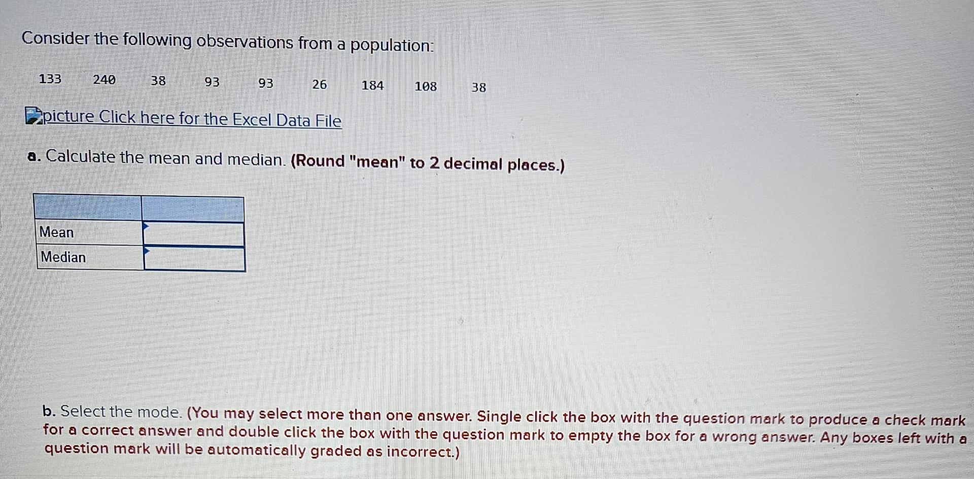 Solved Consider the following observations from a | Chegg.com