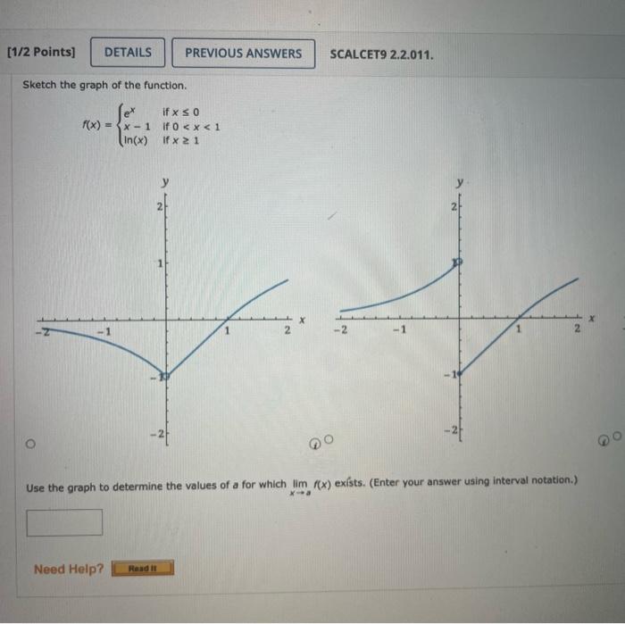 Solved Sketch the graph of the function. f(x)=⎩⎨⎧exx−1ln(x) | Chegg.com