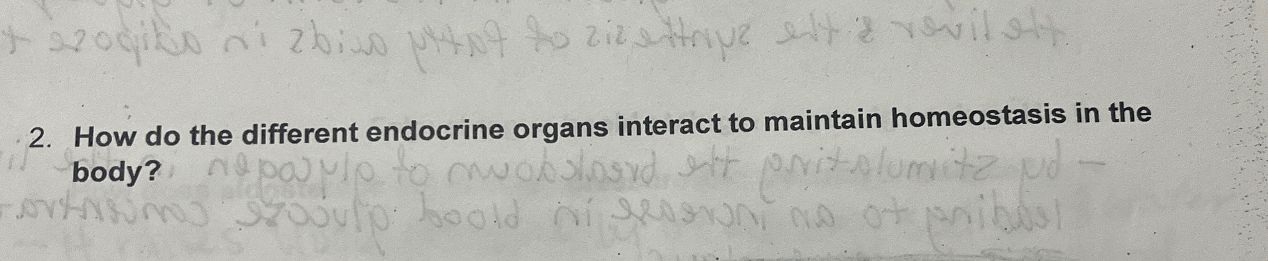 Solved How do the different endocrine organs interact to | Chegg.com