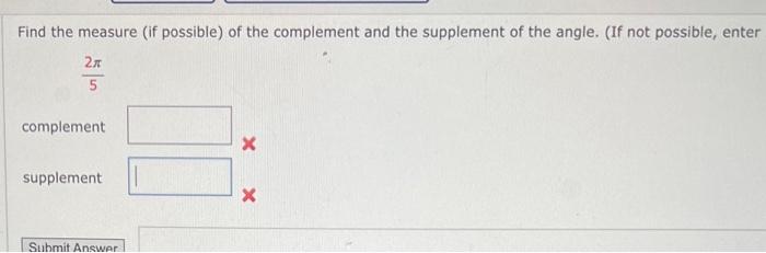 Solved Find the measure (if possible) of the complement and | Chegg.com