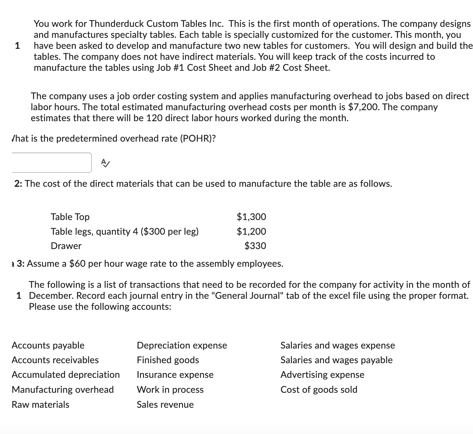 Solved Job Order Costing - ﻿General Journal, Schedule of | Chegg.com