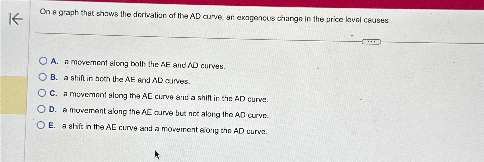 Solved On a graph that shows the derivation of the AD curve, | Chegg.com