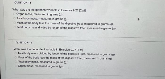 Exercise 9.2: Chordate Allometry Frogs and rats are | Chegg.com