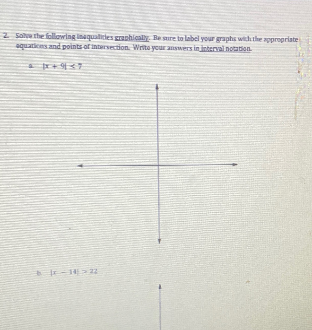 Solved Solve the following inequalitles graphically. Be sure | Chegg.com