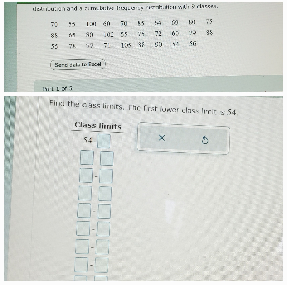 Solved distribution and a cumulative frequency distribution | Chegg.com