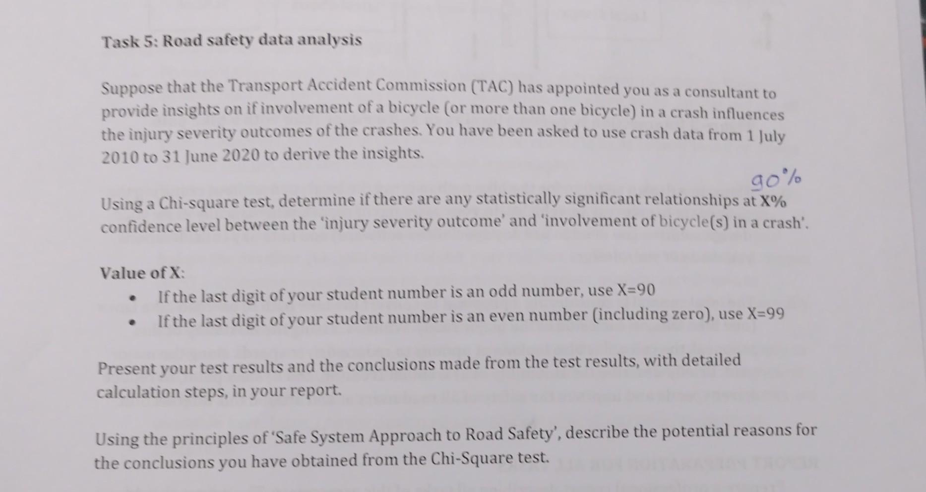 Solved Task 5: Road safety data analysis Suppose that the | Chegg.com